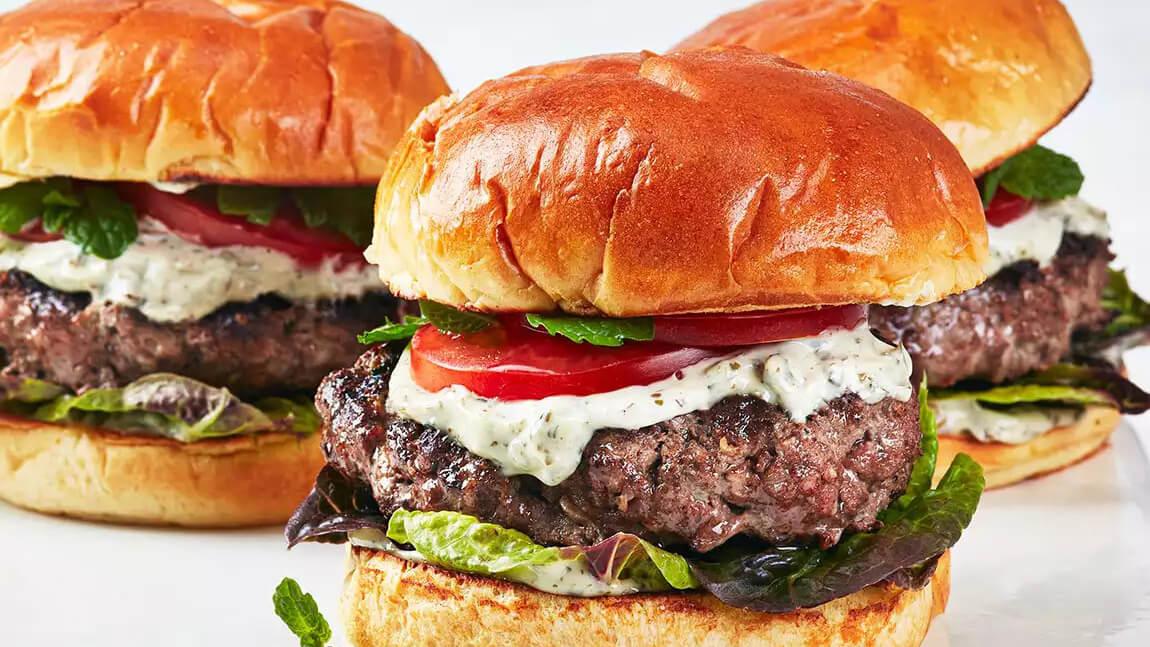 Best Spiced Lamb Burger with Zhoug Mayo Recipe | LemonSalt