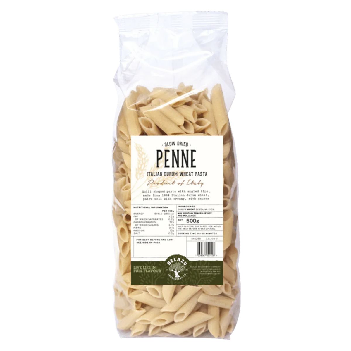 Buy Belazu Dried Penne Pasta (500g) Online | UK Delivery | LemonSalt