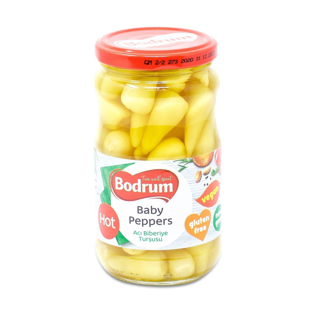 Buy Bodrum Hot Baby Peppers (330g) Online | UK Delivery | LemonSalt