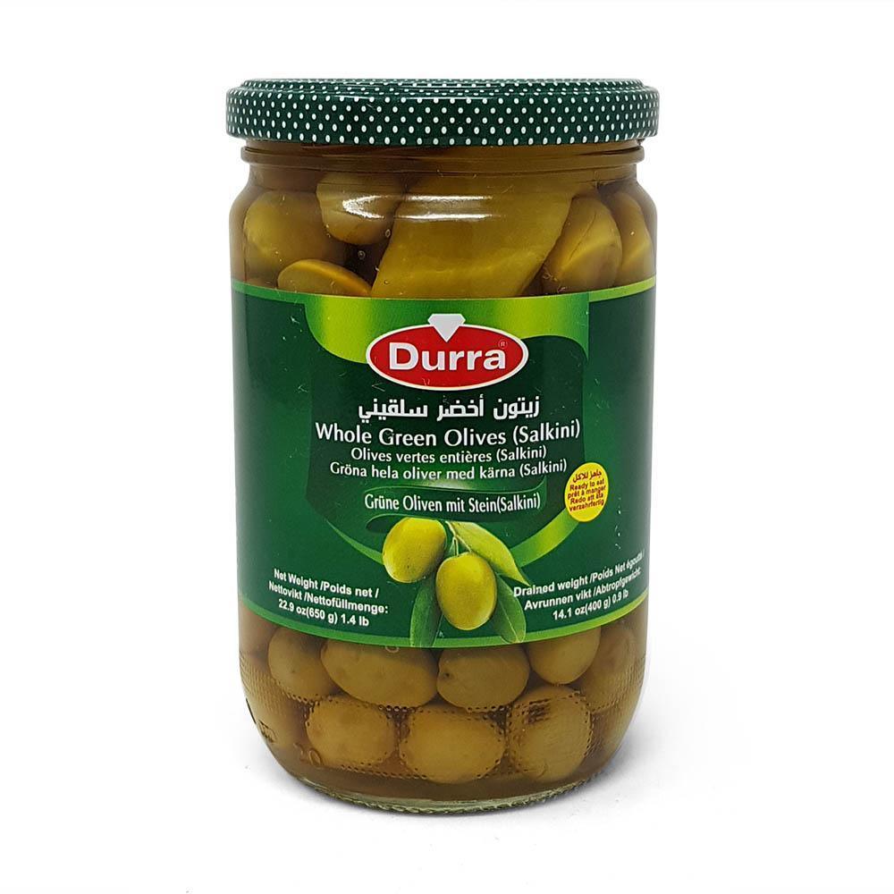 Durra Green Olives Salkini (650g) | Buy Online UK — LemonSalt