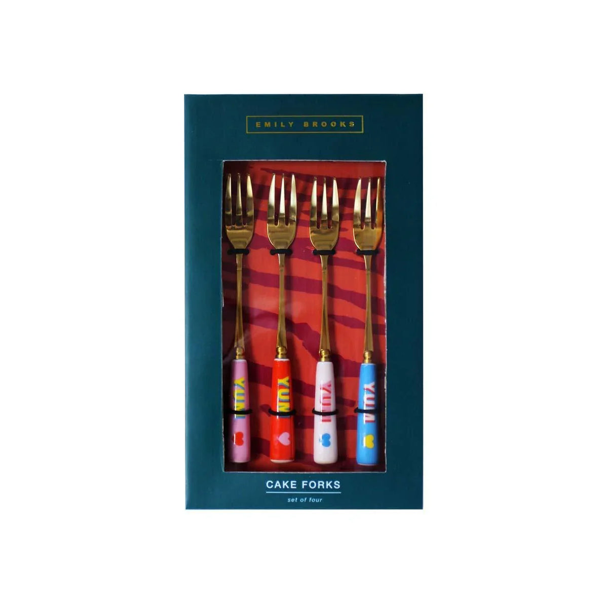 Emily Brooks Cake Forks - Yum | Buy Online UK — LemonSalt
