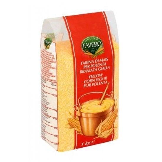 Favero Yellow Corn Flour for Polenta (1kg) | Buy Online UK — LemonSalt