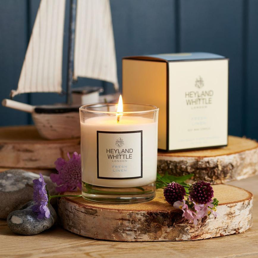 Heyland & Whittle Classic Fresh Linen Candle in Glass (230g) | Buy ...
