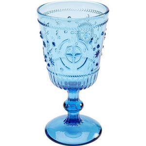 Kare Design - Wine Glass Greece Blue (set of 4) | Buy Online UK — LemonSalt