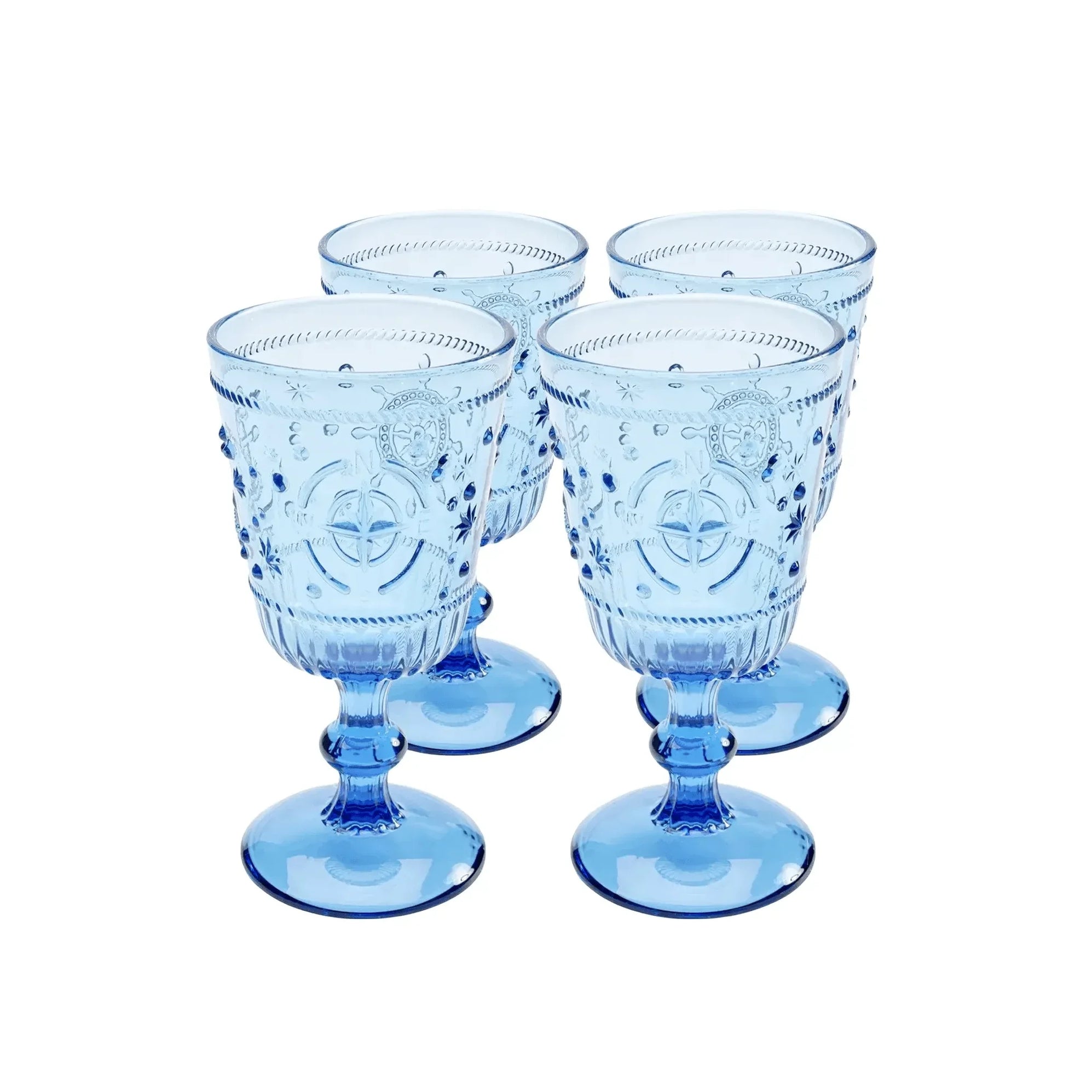 Kare Design - Wine Glass Greece Blue (set of 4) | Buy Online UK — LemonSalt