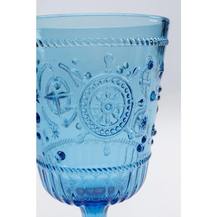 Kare Design - Wine Glass Greece Blue (set of 4) | Buy Online UK — LemonSalt