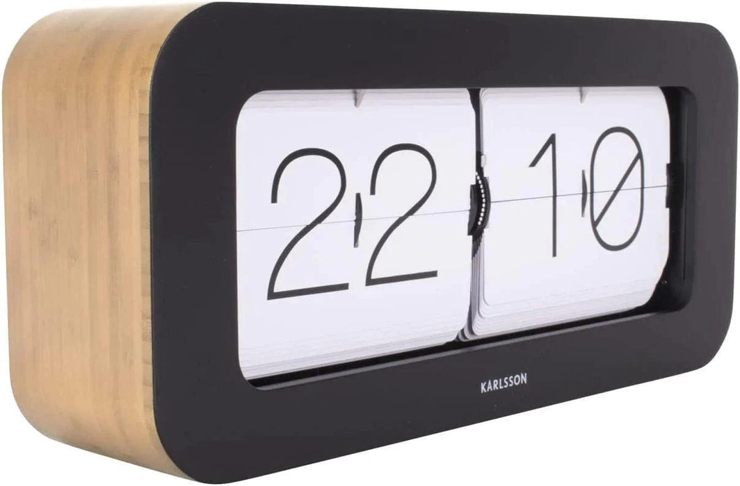 Buy Karlsson Wall/Table Flip Clock Matiz - Bamboo Black Online | UK ...