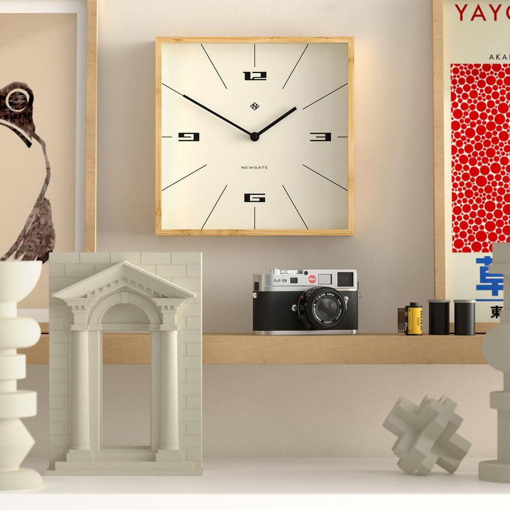 Newgate Fiji Wall Clock - Hovercraft Dial - Bamboo | Wall Clock | Buy ...