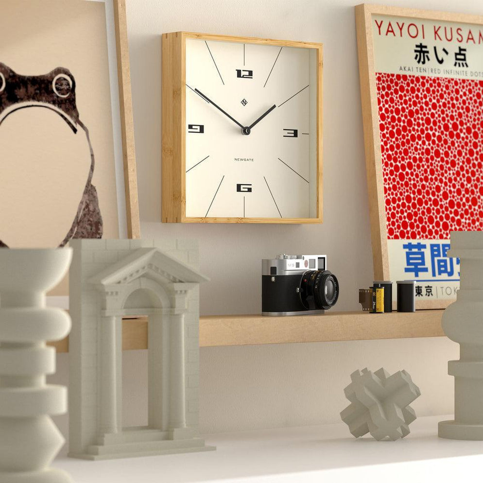 Newgate Fiji Wall Clock - Hovercraft Dial - Bamboo | Wall Clock | Buy ...