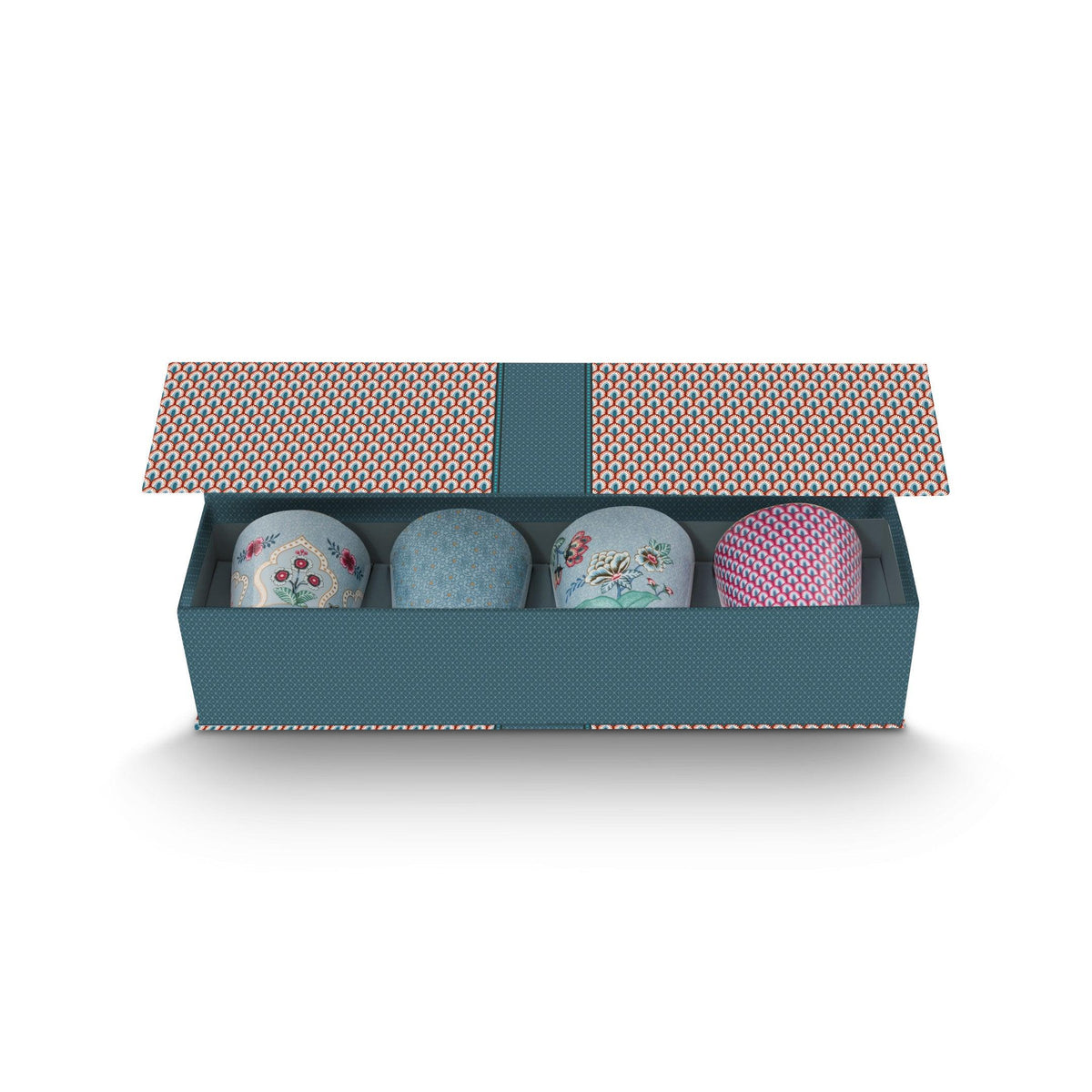 Pip Studio - Mug Giftset (No Ear) Oriental Flower Festival Blue (230ml ...