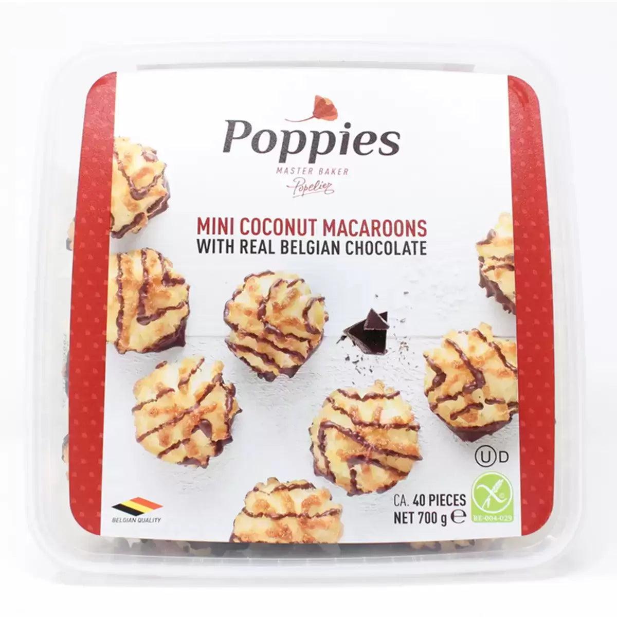 Poppies Mini Coconut Macaroons with Real Belgian Chocolate (700g) | Buy ...
