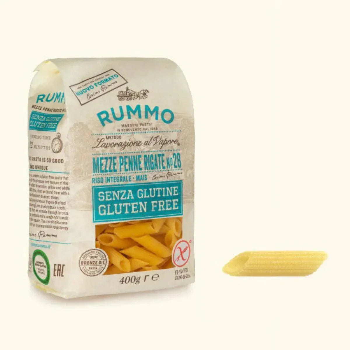 Rummo Gluten Free Mezze Penne Rigate Pasta (400g) | Buy Online UK ...