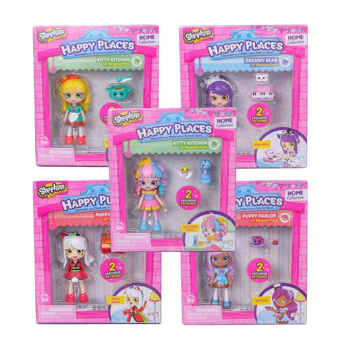 Buy Shopkins Happy Places Lil' Shoppie Dolls - Assorted 5-Pack ...